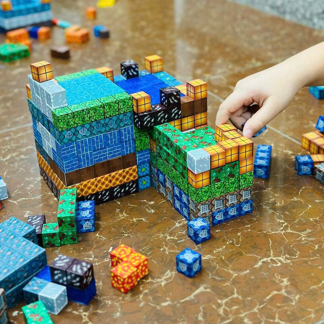 Đồ Chơi Minecraft nam châm lắp ráp có từ tính mô hình xây dựng cho bé ...